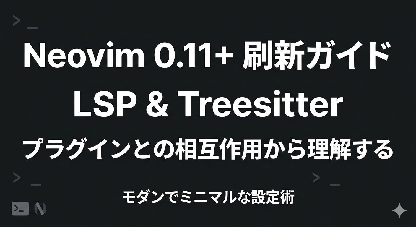 Neovim 0.12 設定ガイド：プラグインとの相互作用から理解する、モダンな LSP & Tree-sitter 設定術 | ゼータへの ...
